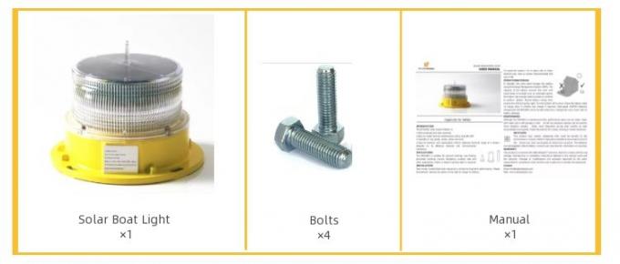 Flashing IP68 Boat Navigation Lights 3-4nm Visibility Solar Powered ...