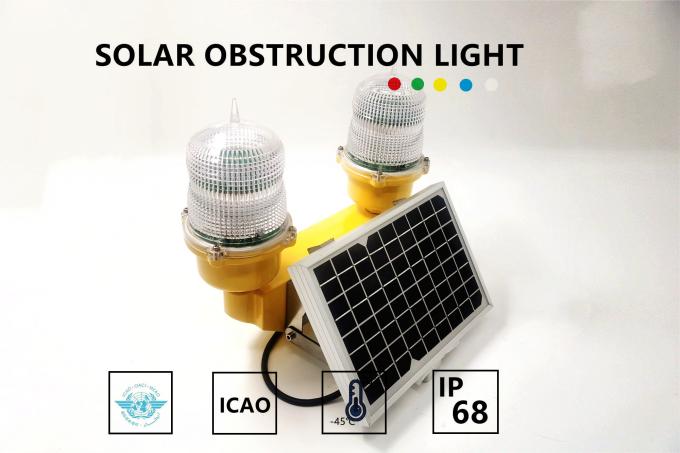 Double Flashing Red Beacon Light ICAO LED Polycarbonate