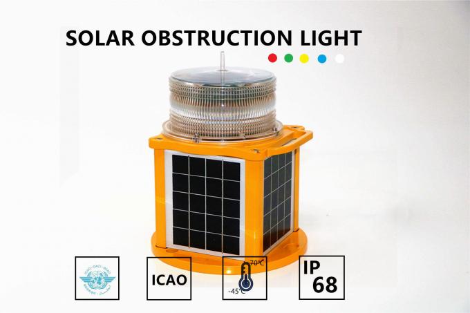ROHS Solar Building Obstruction Light IP68 Low Intensity Obstacle Light