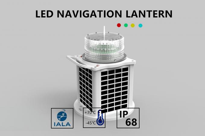 Flashing Pattern 6nm Solar Marine Channel Marker Lights Salt Dust Proof